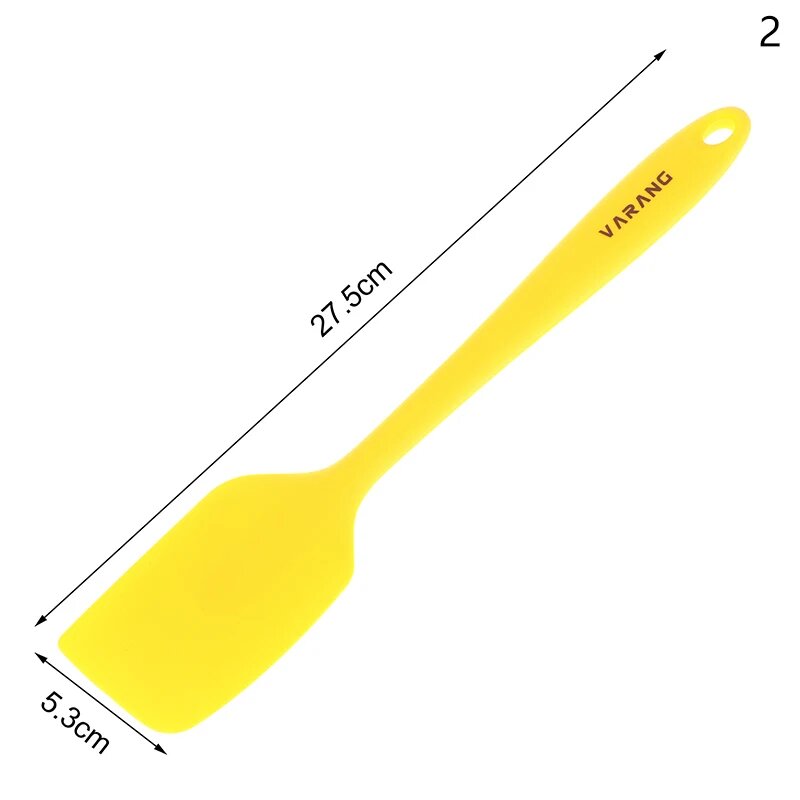 Силиконовая лопатка для крема и масла Желтый, 2, Yellow