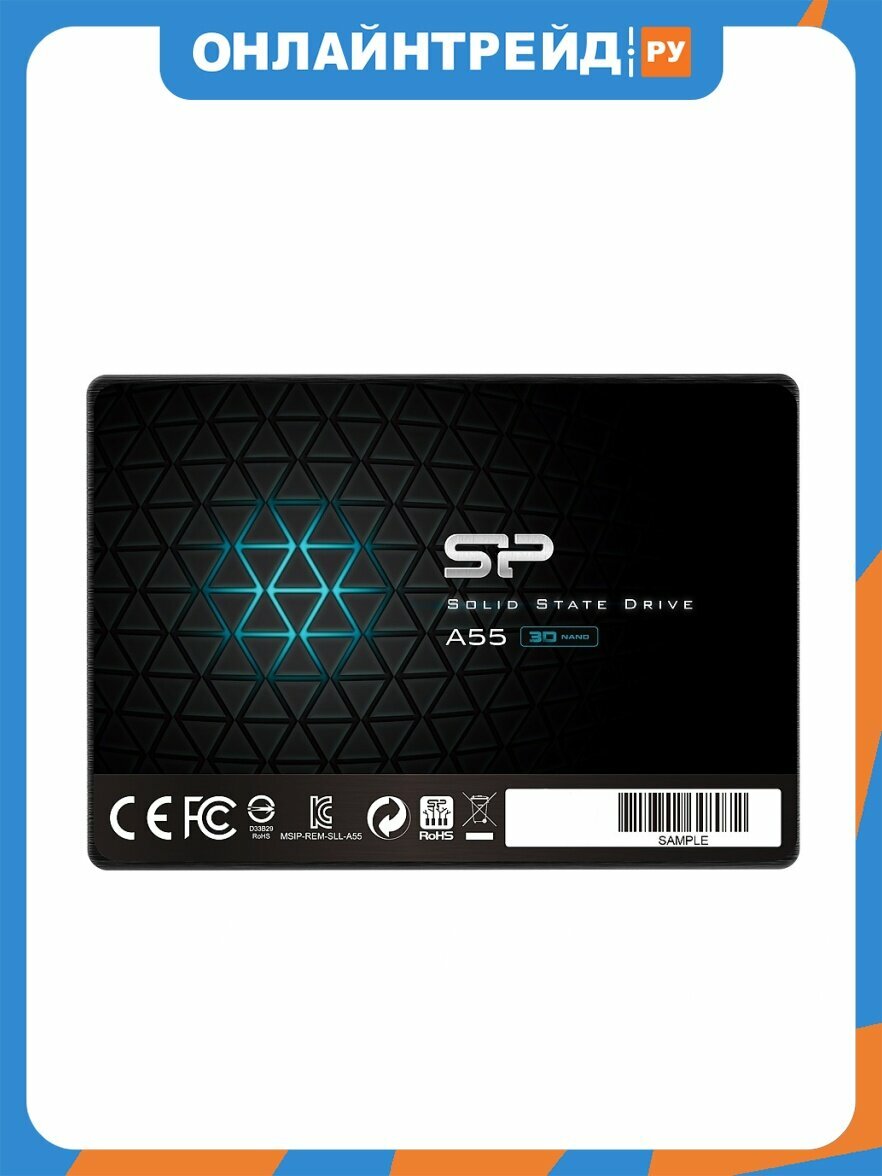 SSD диск Silicon Power Ace A55, 512 Гб, 2.5", SATA (SP512GBSS3A55S25)