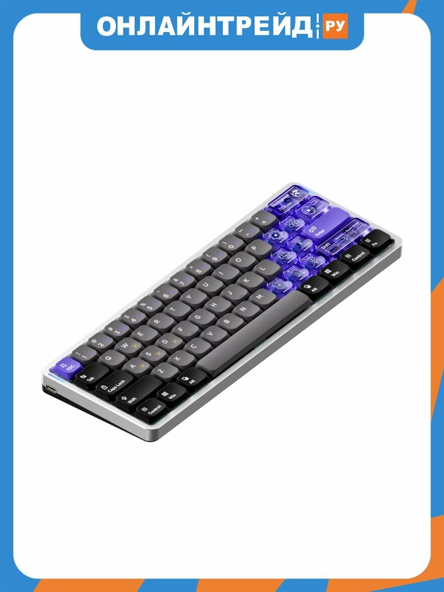 Клавиатура Nuphy Air60 HE, ультратонкая клавиатра на магнитных переключателях, Low-Profile Magnetic Jade Switch (Air60HE-SS-J)