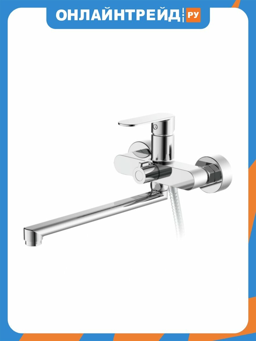Смеситель для ванны Haiba HB22590, длинный излив, латунь, хром