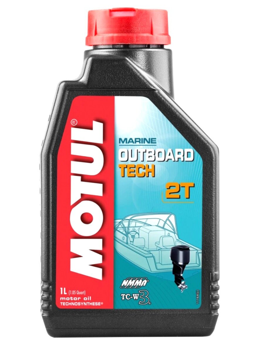 Моторное масло Motul Outboard Tech 2T полусинтетическое 1л (ЕС)