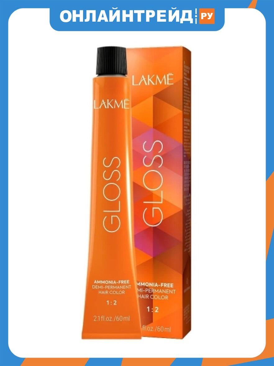 Краска для волос Lakme GLOSS 8/64 св. блонд коричн. медно-красный, 60 мл