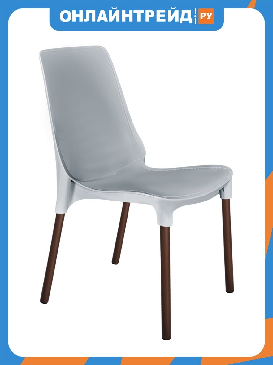 Стул Sheffilton SHT ST75/S424 серый ral7040/коричневый муар