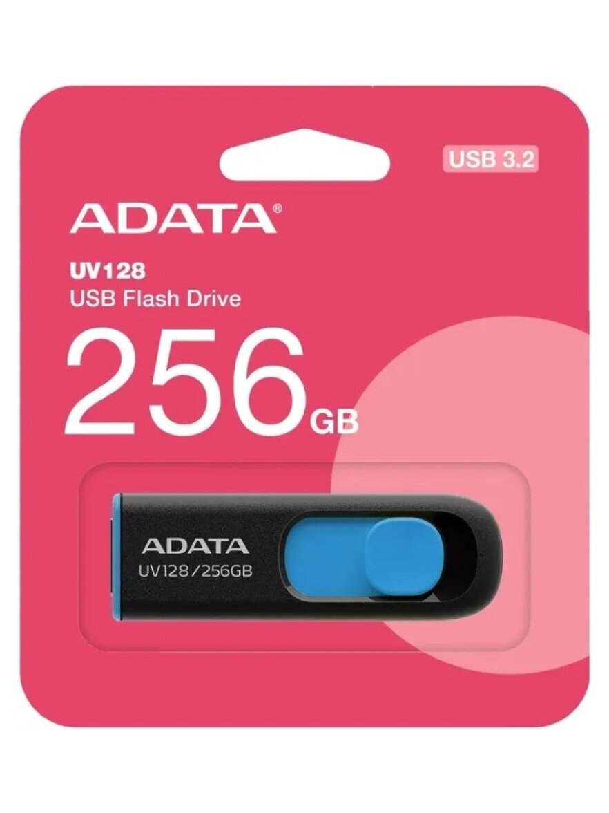 USB флешка Adata 256Gb UV128 blue USB 3.2 Gen 1