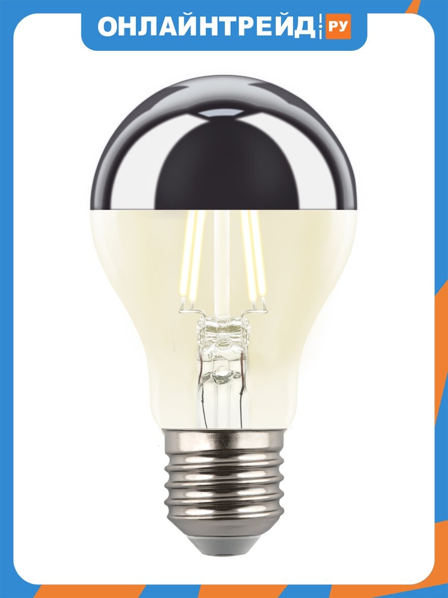 Светодиодная лампа Uniel LED-A60-4W/3000K/E27/CL MIRROR/CHROME PLS02WH