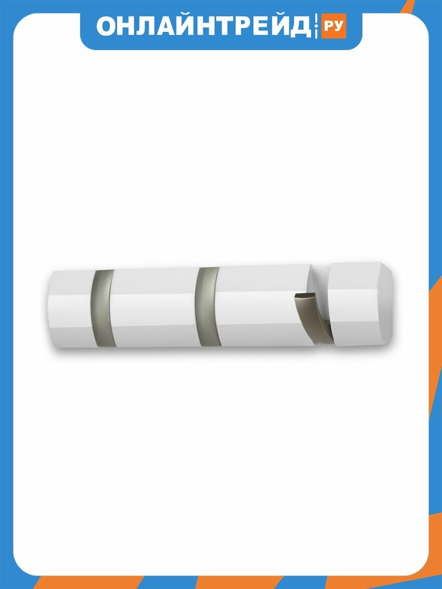 Вешалка настенная горизонтальная Umbra Flip 3 крючка, белая (318853-660)