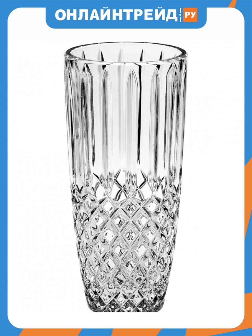 Ваза Crystal Bohemia DIAMOND, 27 см, хрусталь