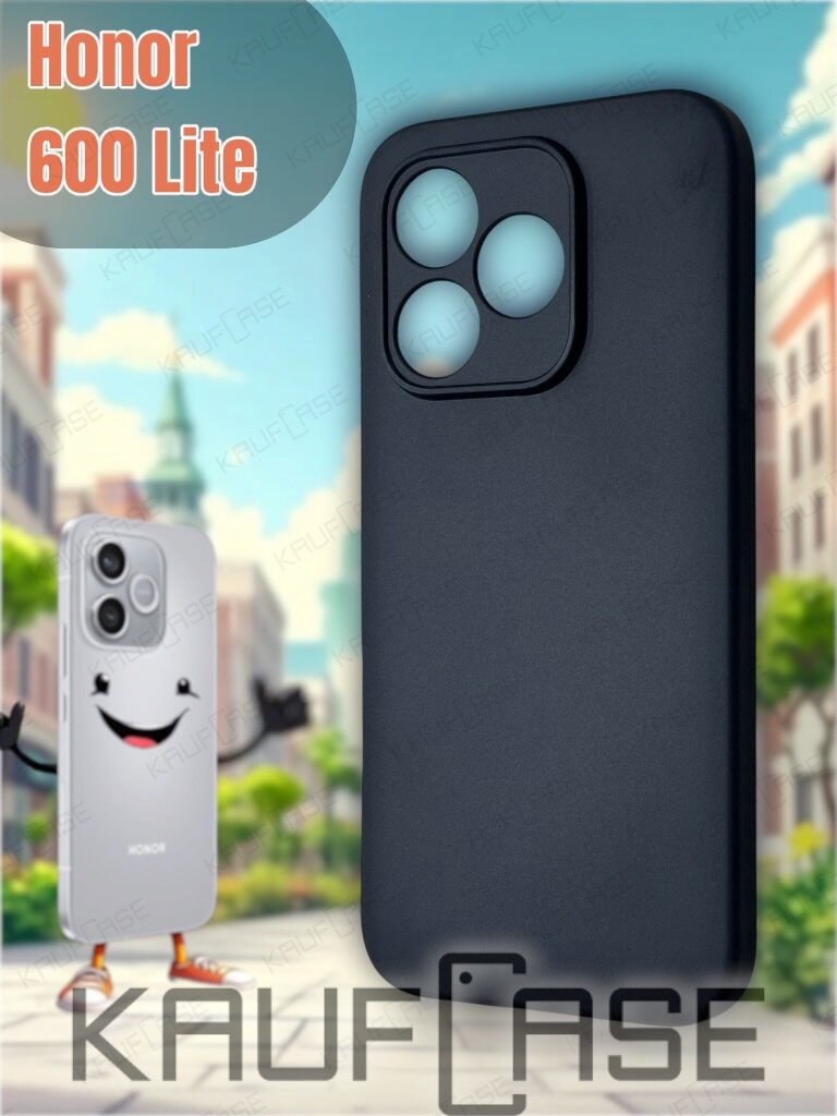Тонкий матовый и эластичный чехол для Honor 600 Lite (LNA-NX1) (6.6"), черный
