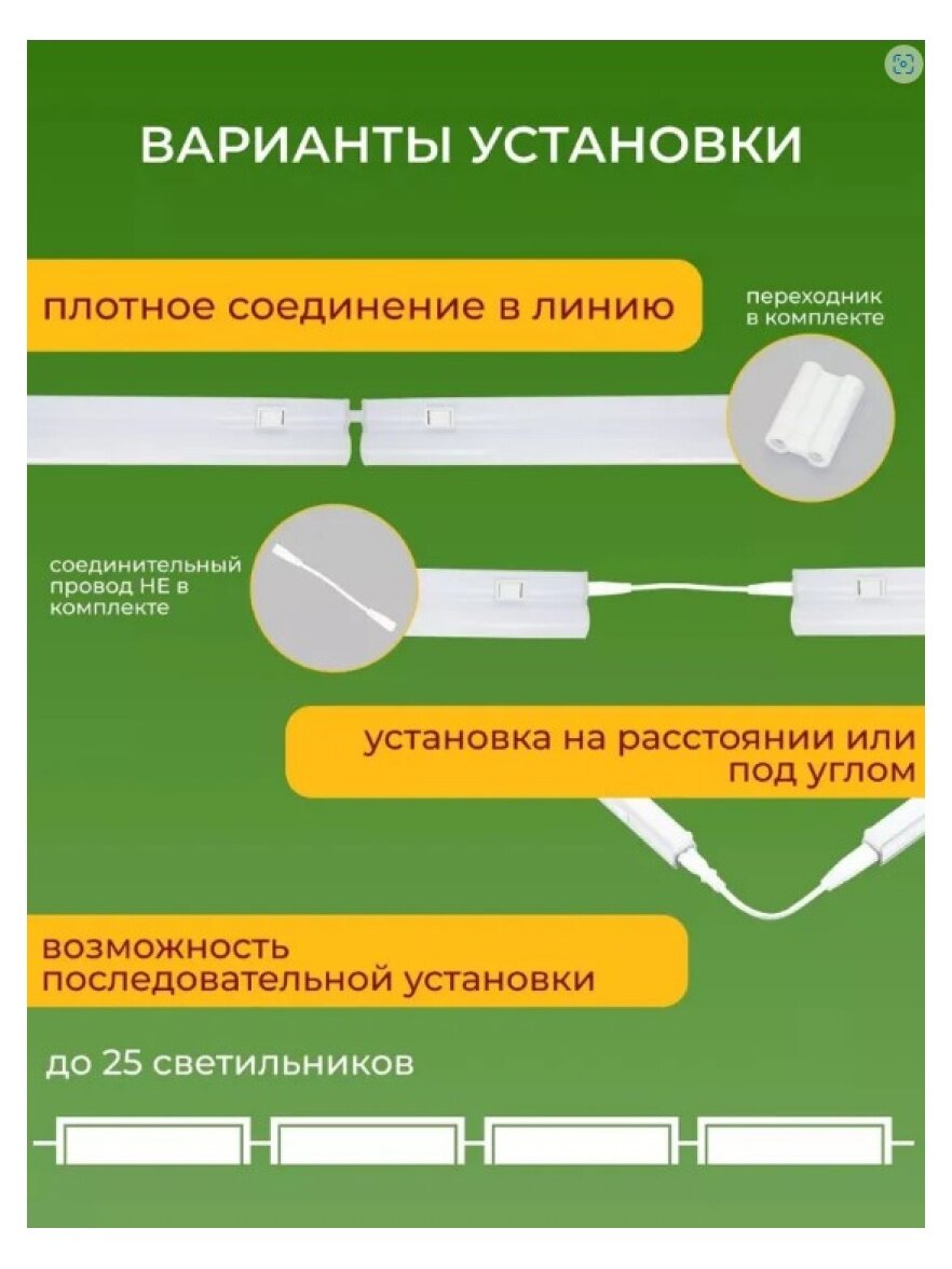 Линейный светильник Foton Lighting Foton FL-LED T5- 18W 6500K 23*33*1200мм 18Вт 1800Лм 220В
