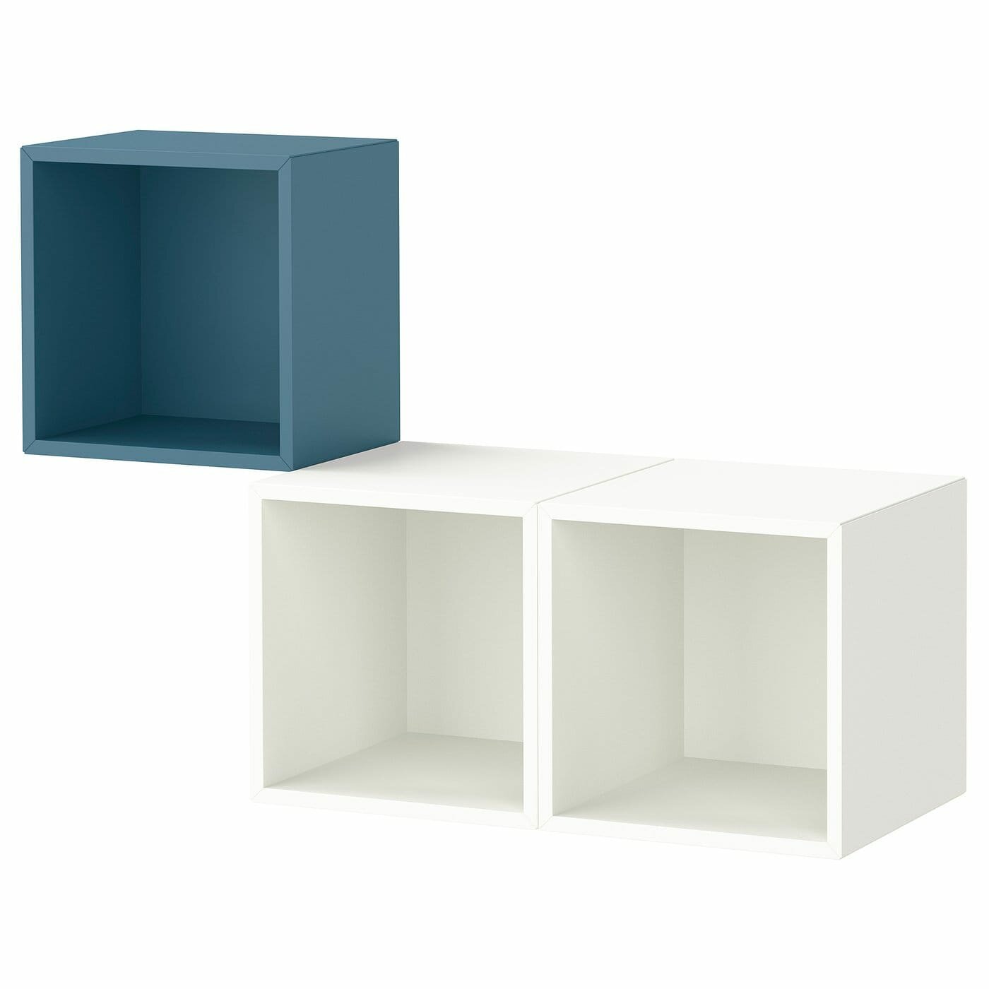 Полка IKEA EKET Комбинация настенных шкафов, темный серо-синий/белый, 105x35x70 см 396.020.43