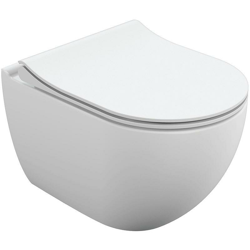Унитаз подвесной Cersanit Brasko Smart Clean On DPL EO slim LP 64824 с сиденьем Микролифт