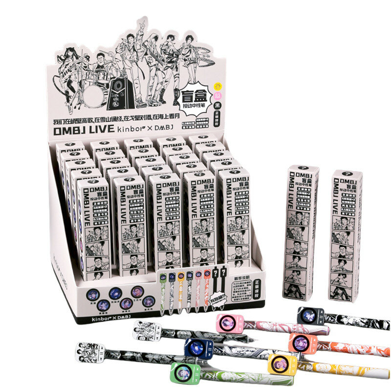 Ручки гелевые унисекс Kinbor The Lost Tomb Collaboration DM Band Gel Pen Mystery Boxes, Random 9 blind box pens