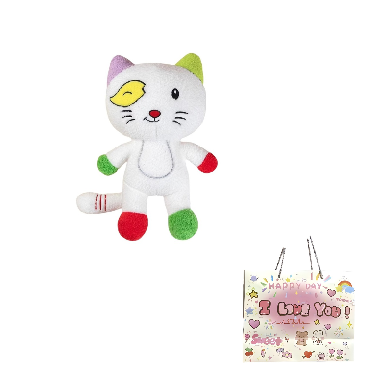 Подарочная сумка унисекс MIANHUIYI Happy Day I Love You Sweet, 30 CM EU, Kitten Flower