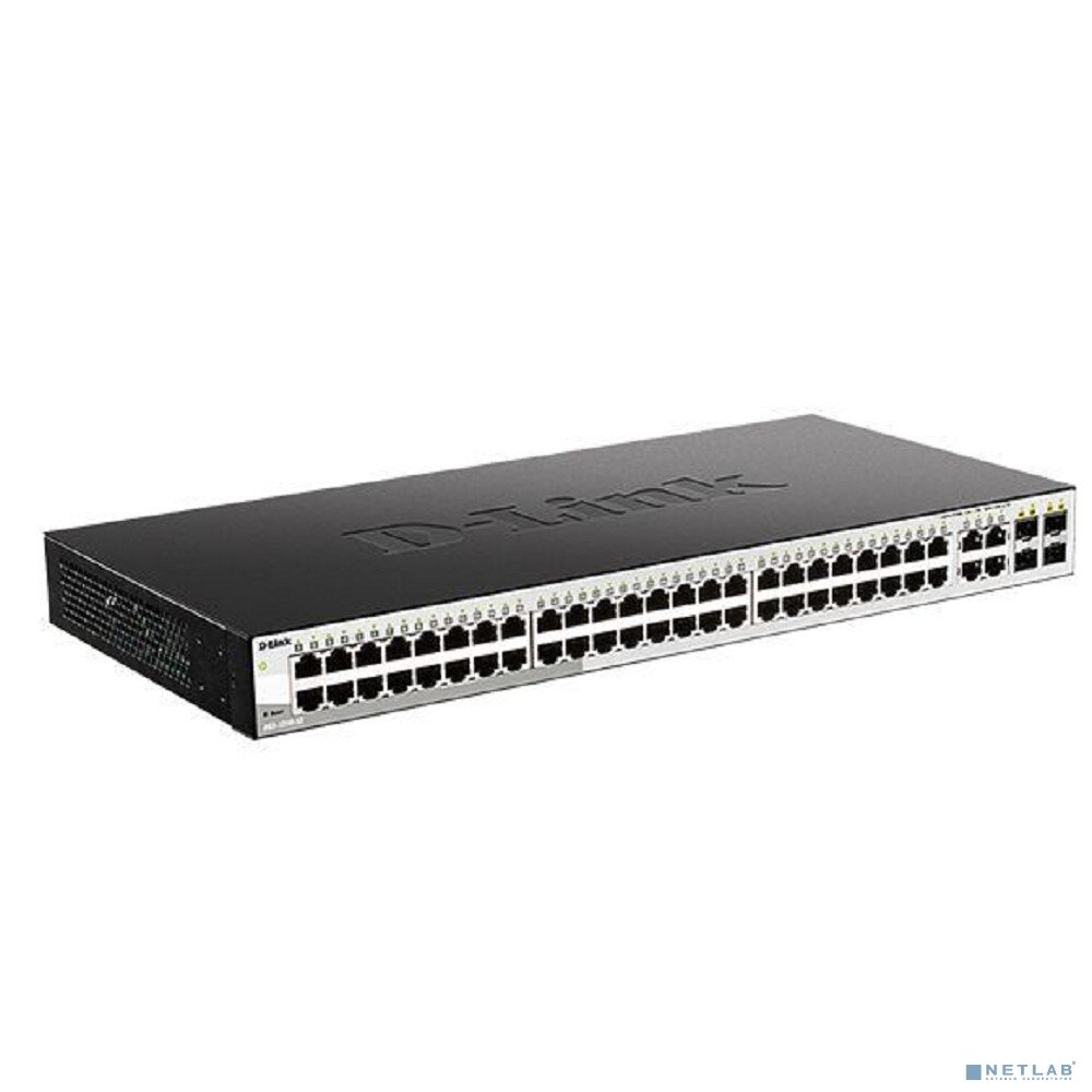 D-Link DGS-1210-52/F3A Управляемый L2 коммутатор с 48 портами 10/100/1000Base-T и 4 комбо-портами 100/1000Base-T/SFP