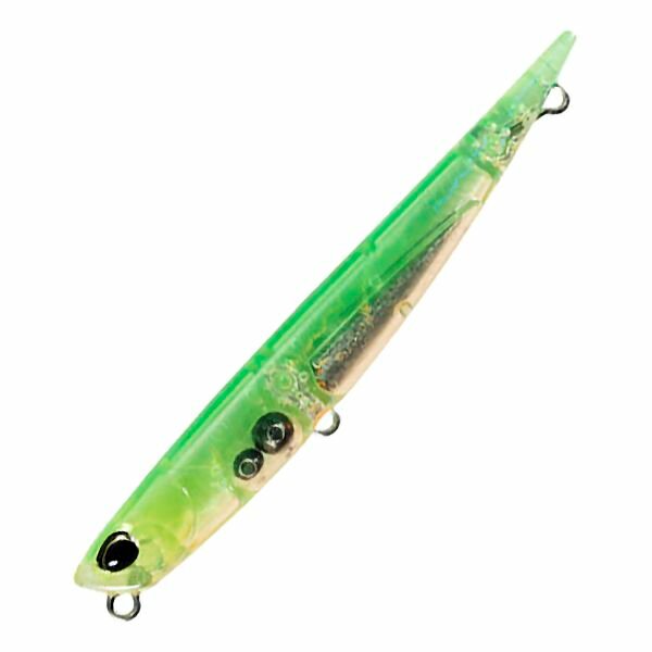 Воблер DUO Bay Ruf Manic Fish 88 #CEA0619 UV Clear Lime Chart, тонущий, 11 г.