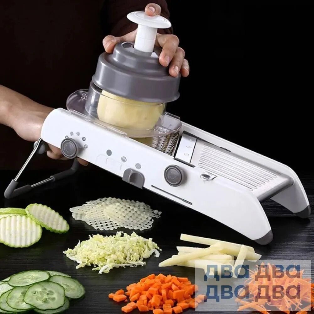 Овощерезка Смарт-Терка Mandoline Slicer (18 видов размеров нарезки) / Слайсер терка / Шинковка