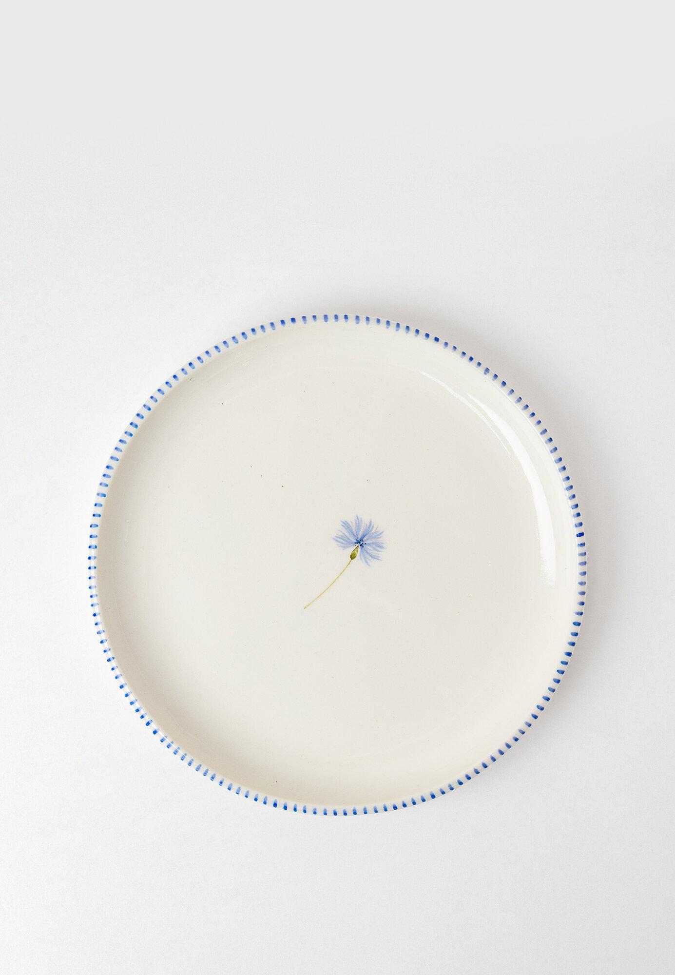 La Palme Artisan Ceramica, Тарелка D190 Авторская Роспись Васильки ручная работа