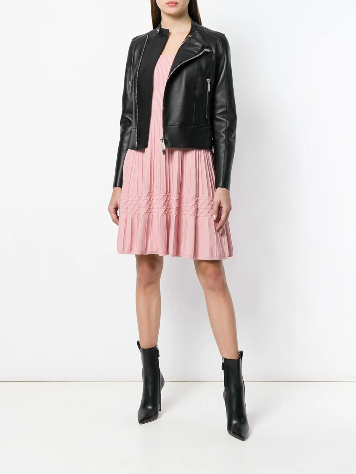 Куртка DSQUARED2 Band collar leather jacket, размер 36 — фото 1