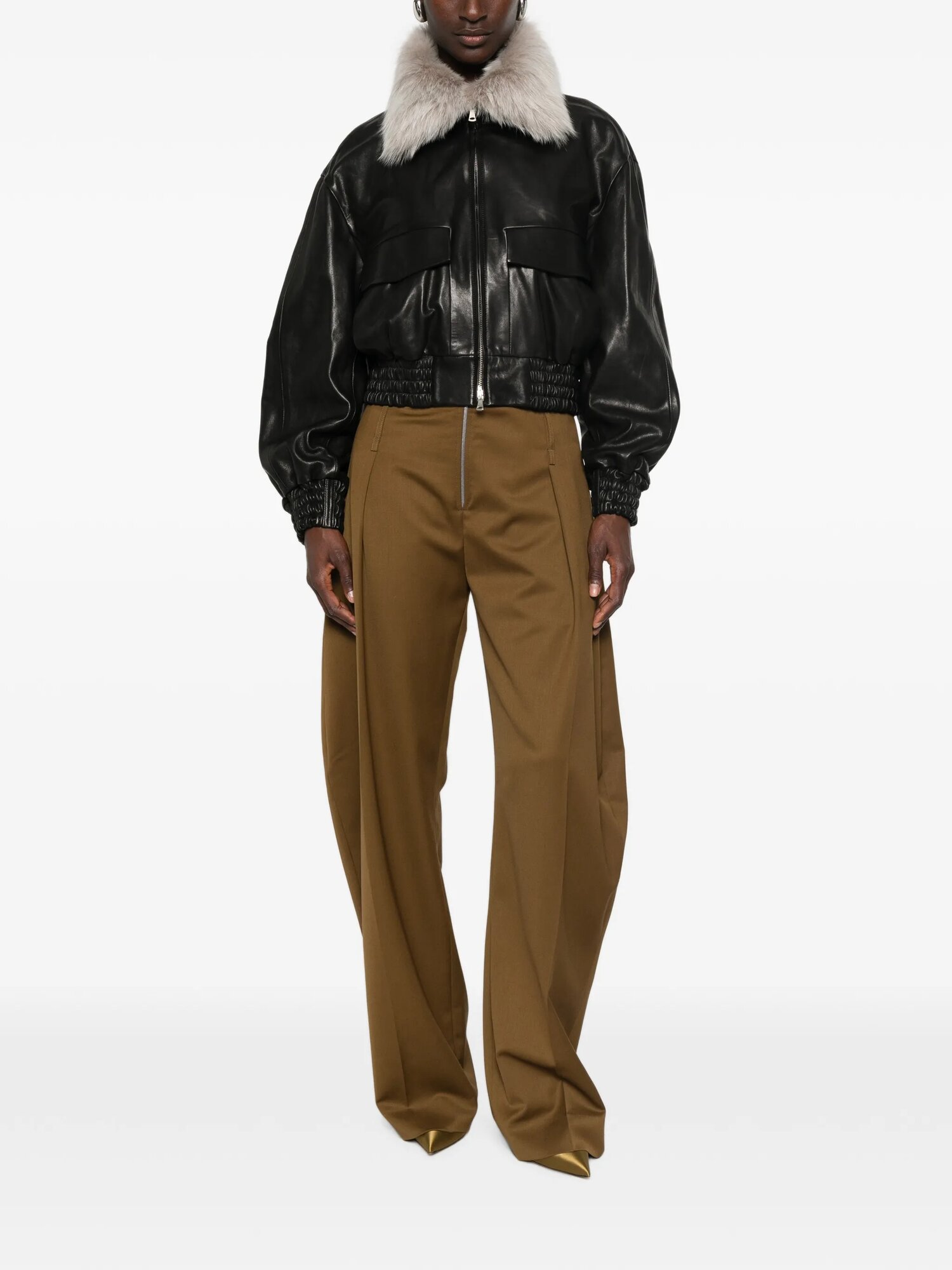 Куртка Nour Hammour Ellery leather jacket, размер 44 — фото 1
