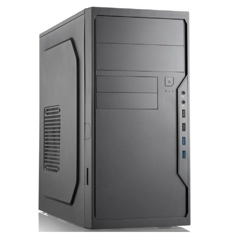 Foxline Корпус FL-733R, mATX, 2x5.25EXT, 2x3.5EXT, 5x3.5INT, 2xUSB3.0, 2xUSB2.0, HDA, w o FAN, w 500W ATX PSU, w 1.2m EU pwr cord