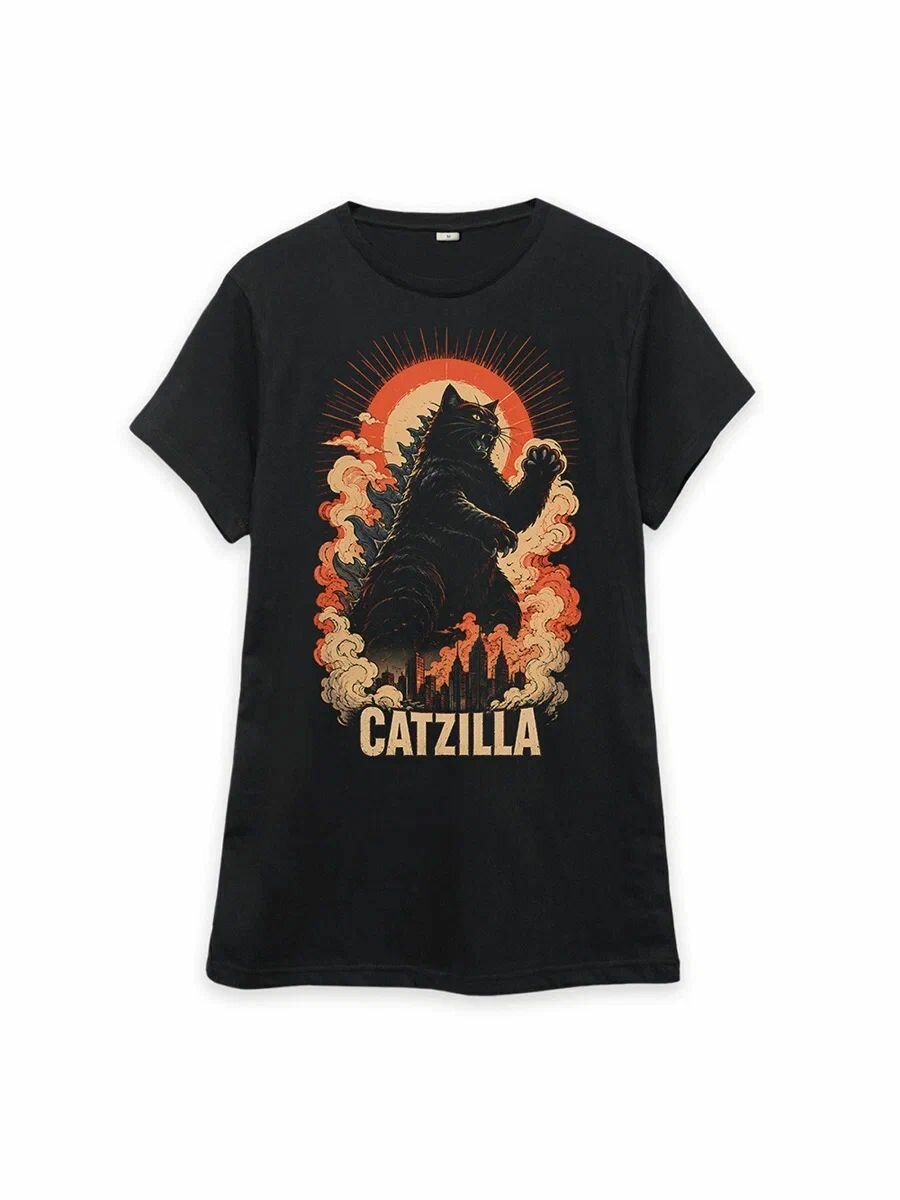 Футболка Dream Shirts Катзилла / Годзилла, размер XS, черный — фото 1