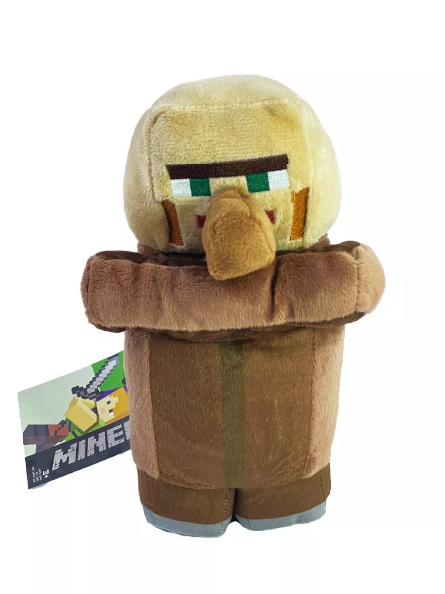 Мягкая игрушка Minecraft Happy Explorer Villager Деревенский житель 18см