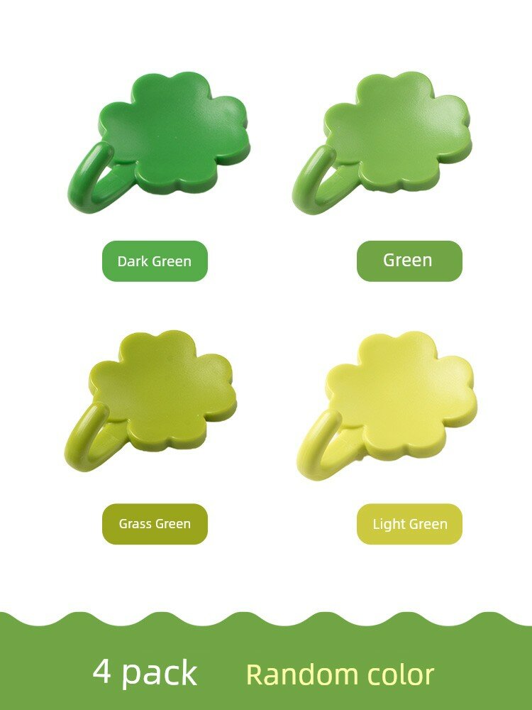 Lucky Clover сильные клейкие крючки без сверления, прочные, для стен и дверей, 4 шт. в наборе