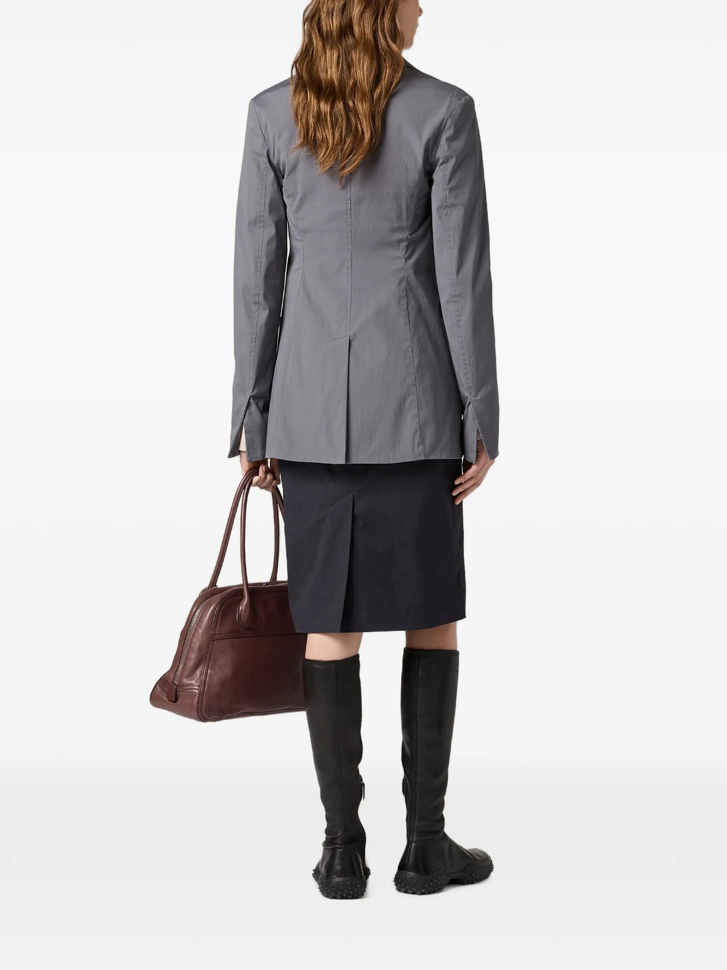 Юбка Miu Miu Stretch poplin skirt, размер 36, черный — фото 1