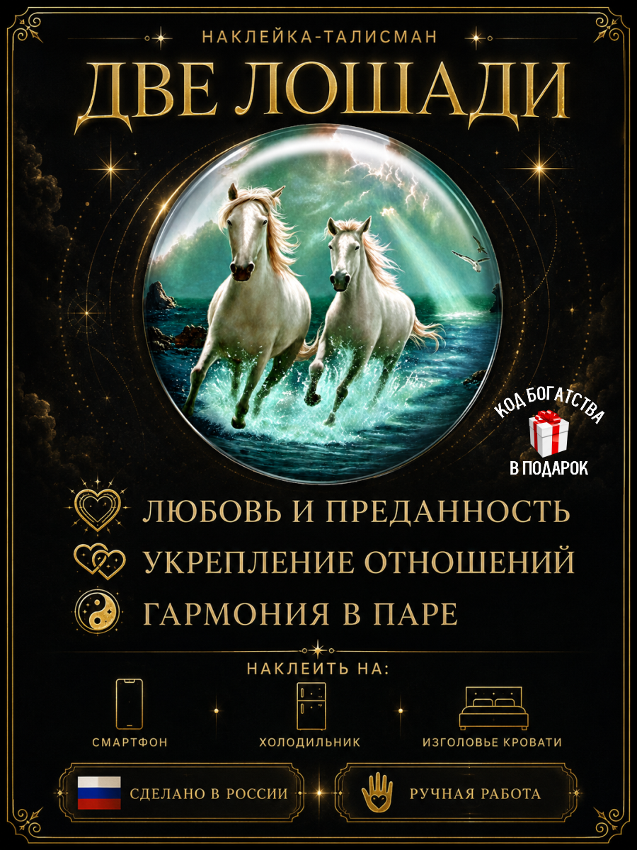 Оберег на крепкие отношения в парке Две лошади, ручная работа