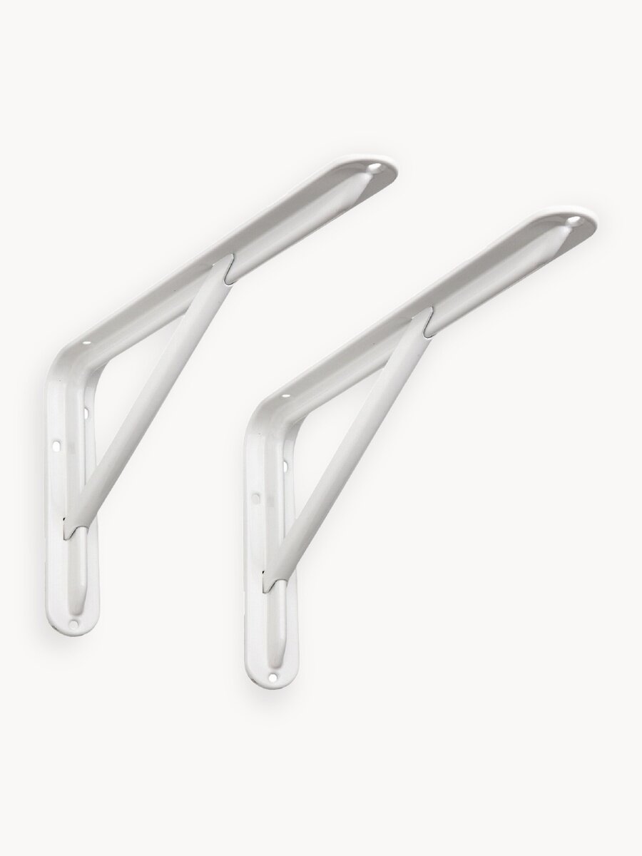 Кронштейн ALDEGHI LUIGI усиленный 295х195х41 мм, оцинк. сталь, цвет: белый, нагрузка 150 кг, 2 шт