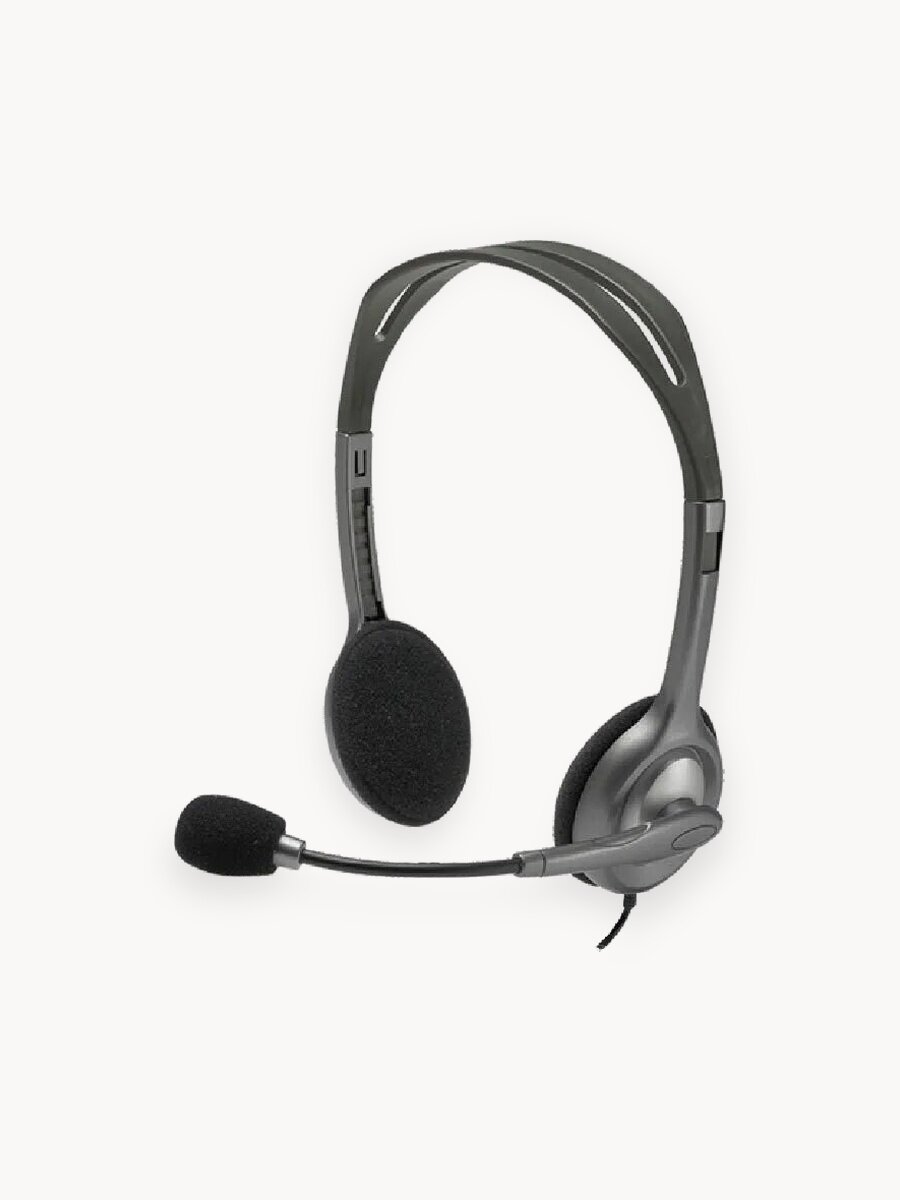 Гарнитура проводная LOGITECH H111 Stereo Gray (981-000593) PI