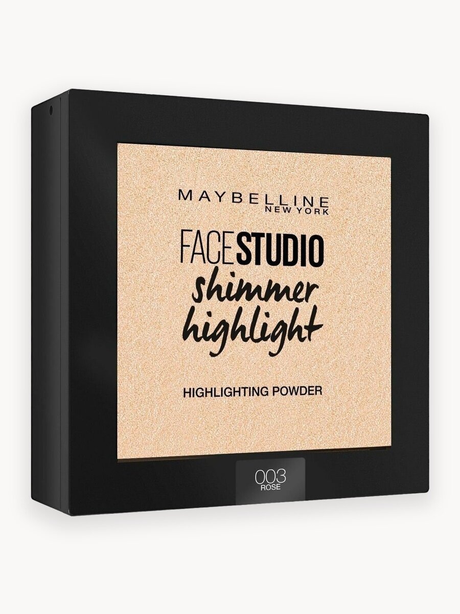 Пудра-Хайлайтер Maybelline Face Studio 003, тон перламутровый Rose