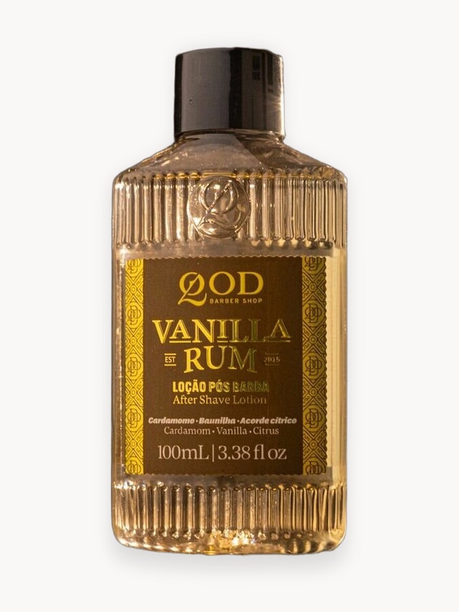 Qod Barber Shop After Shave Lotion Vanilla Rum Лосьон после бритья с ароматом ванильного рома, 100 м