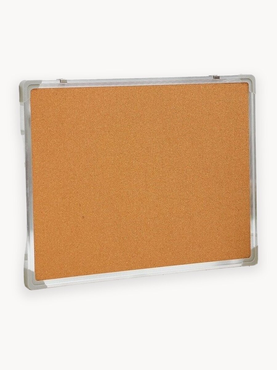 Доска двусторонняя, пробковая и магнитно-маркерная, 60*45 см.