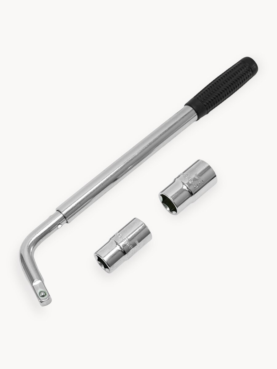 Ключ баллонный телескопический 1/2" с головками 17х19, 21х23 мм Pobedit