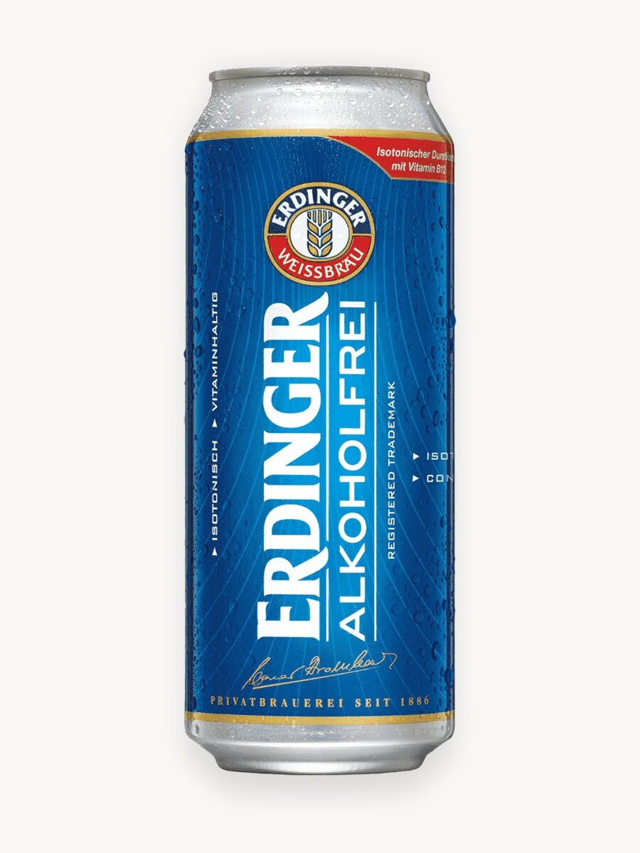 Пиво Erdinger Weissbier Alkoholfrei безалкогольное светлое 0,5 л ж/б