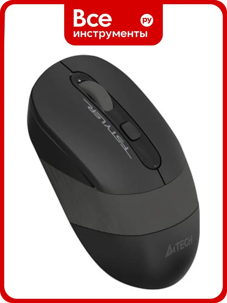Мышь A4TECH Fstyler FG10 черный/серый оптическая 2000dpi беспроводная USB 4but (FG10 GREY) 1147564
