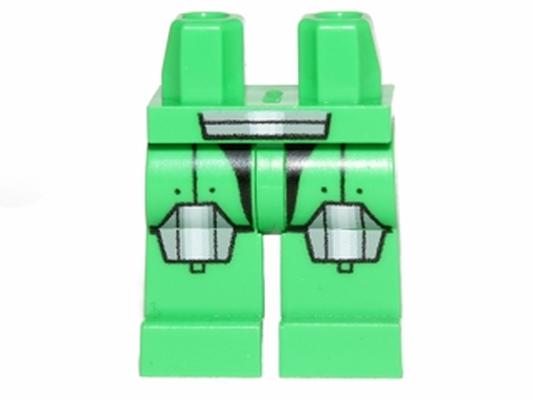 Деталь Lego 970c00pb0231 Hips and Legs with Galaxy Squad Armor with Large Light Bluish Gray and White Hexagonal Knee Pads and Short Belt Pattern