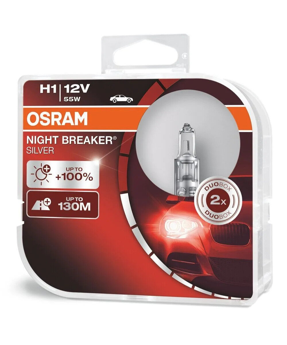 Лампа Osram Night Breaker Silver H1 12V 2 шт. 64150NBS-HCB