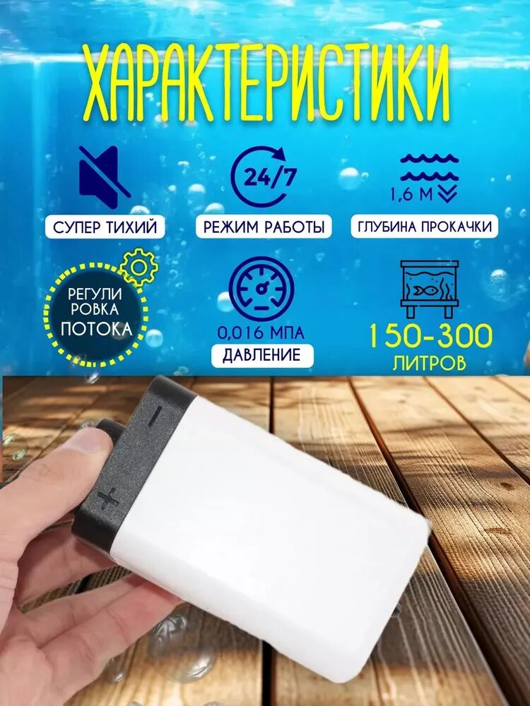 Компрессор для аквариума СТ 402, черный, 1 шт. картонная коробка — фото 1