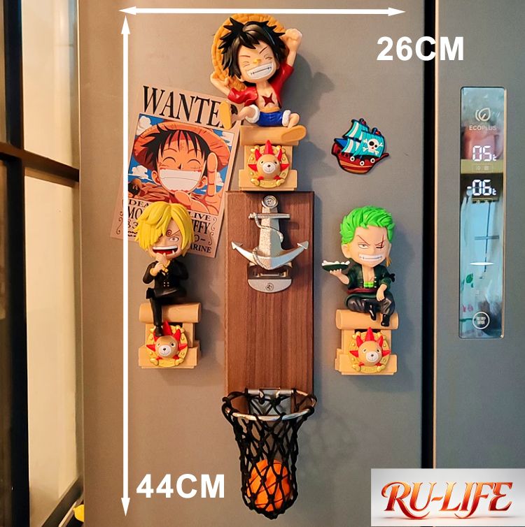 Наклейка на холодильник Ван-Пис One Piece Открывалка для пивных бутылок с наклейкой на холодильник Luffy