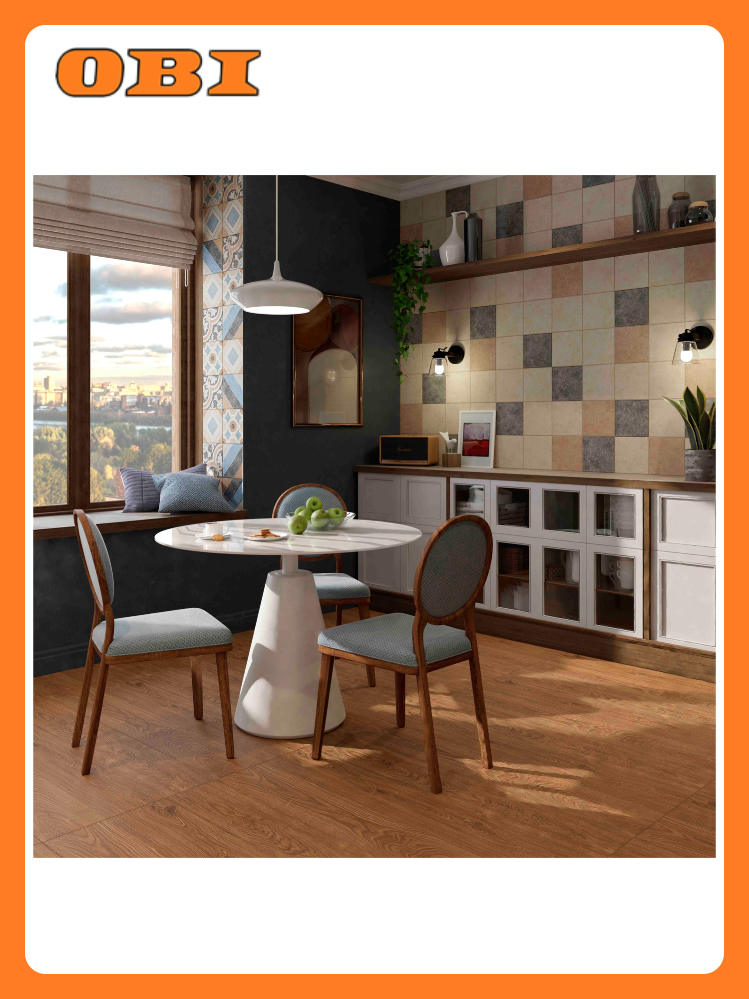 Плитка Настенная Axima Неаполитана Темно-Серый 20X20 см 1,04 м²