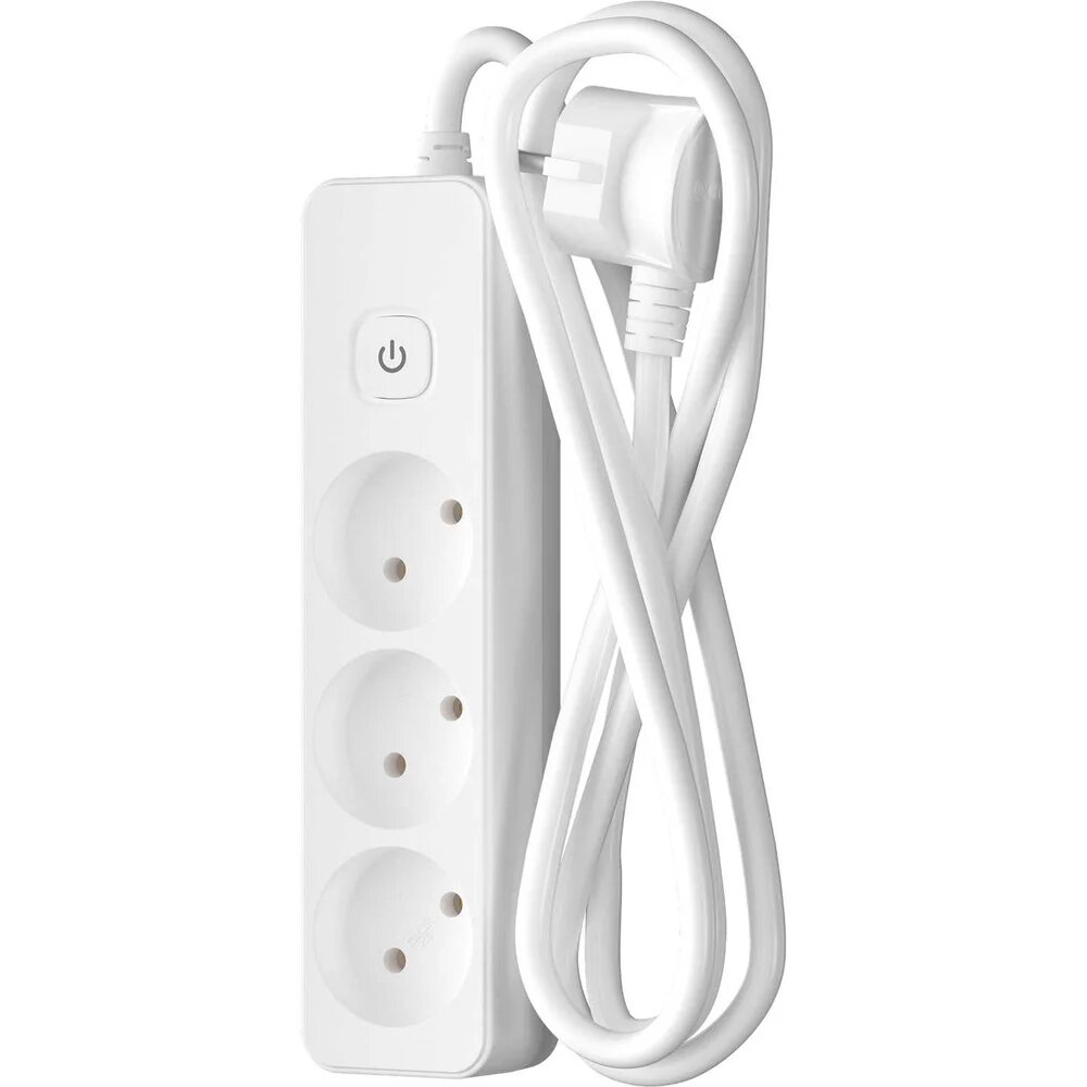 Сетевой удлинитель фотон 10-33S, 3м, 3 розетки, 10А, с выключателем, Белый 24746, подключения к розеткам