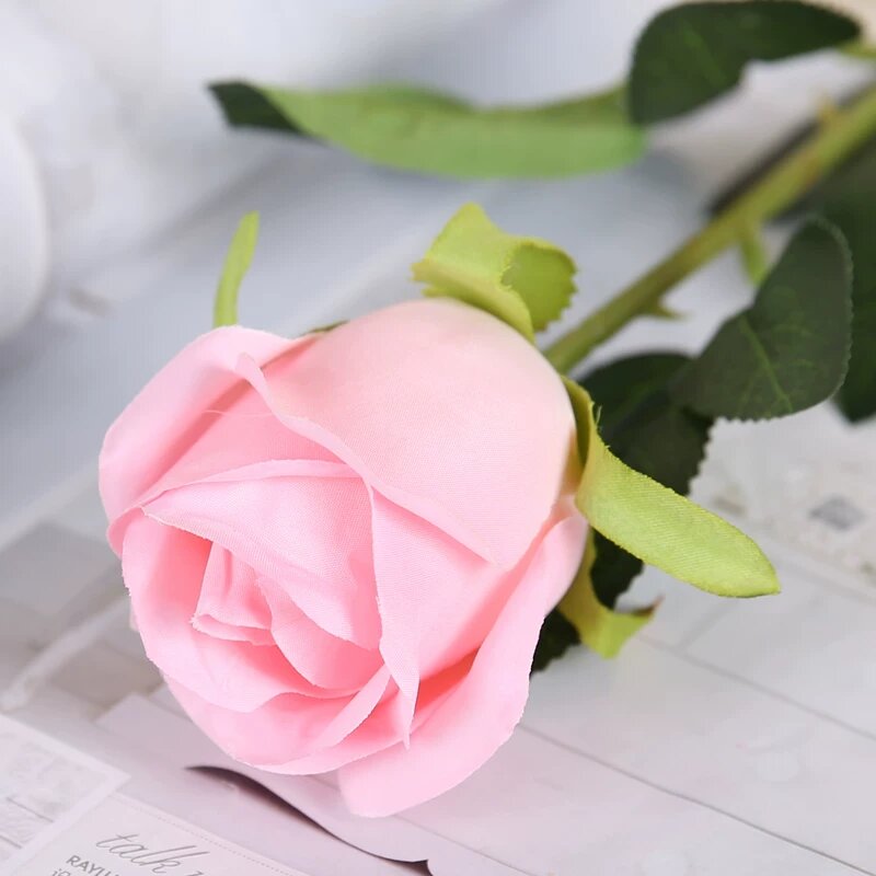Поддельные цветы, имитация роз, декоративные цветы, розы для любовника, одиночные цветы, обеденный стол для гостиной,
