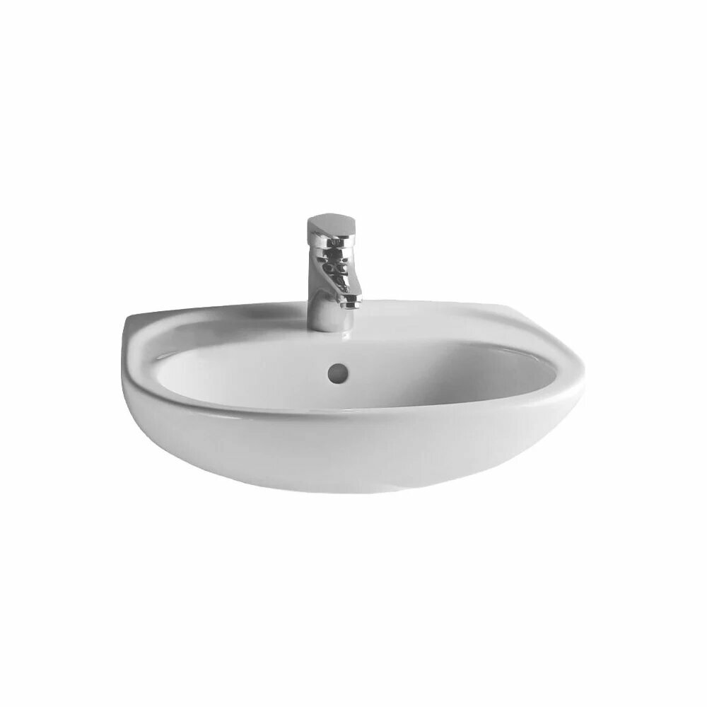 Раковина с пьедесталом Vitra Normus 9600B003-7650, санфарфор, глянцевая, белая — фото 1