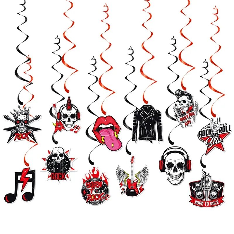 Рок-флажки Born To Rock Spiral Charms