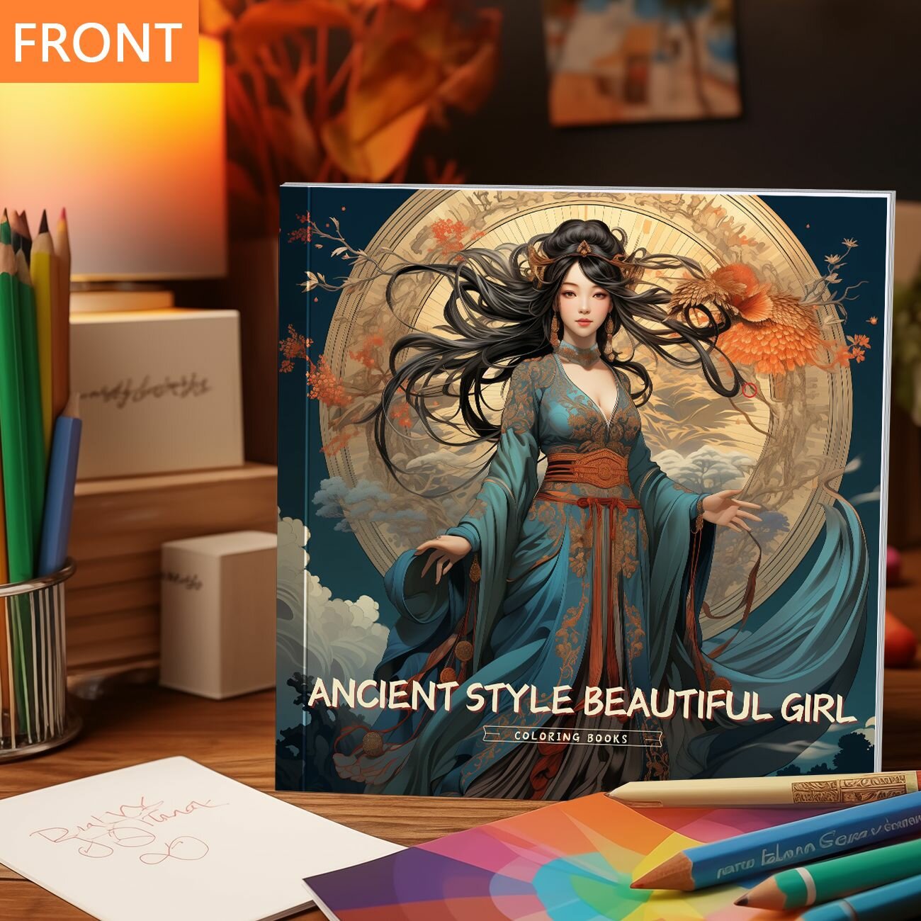 Книжка-раскраска античность, цветовая заливка рисования Персонажи, Книга каракулей, 20 см*20 см, подходит для раскрашивания как взрослыми, так и детьми