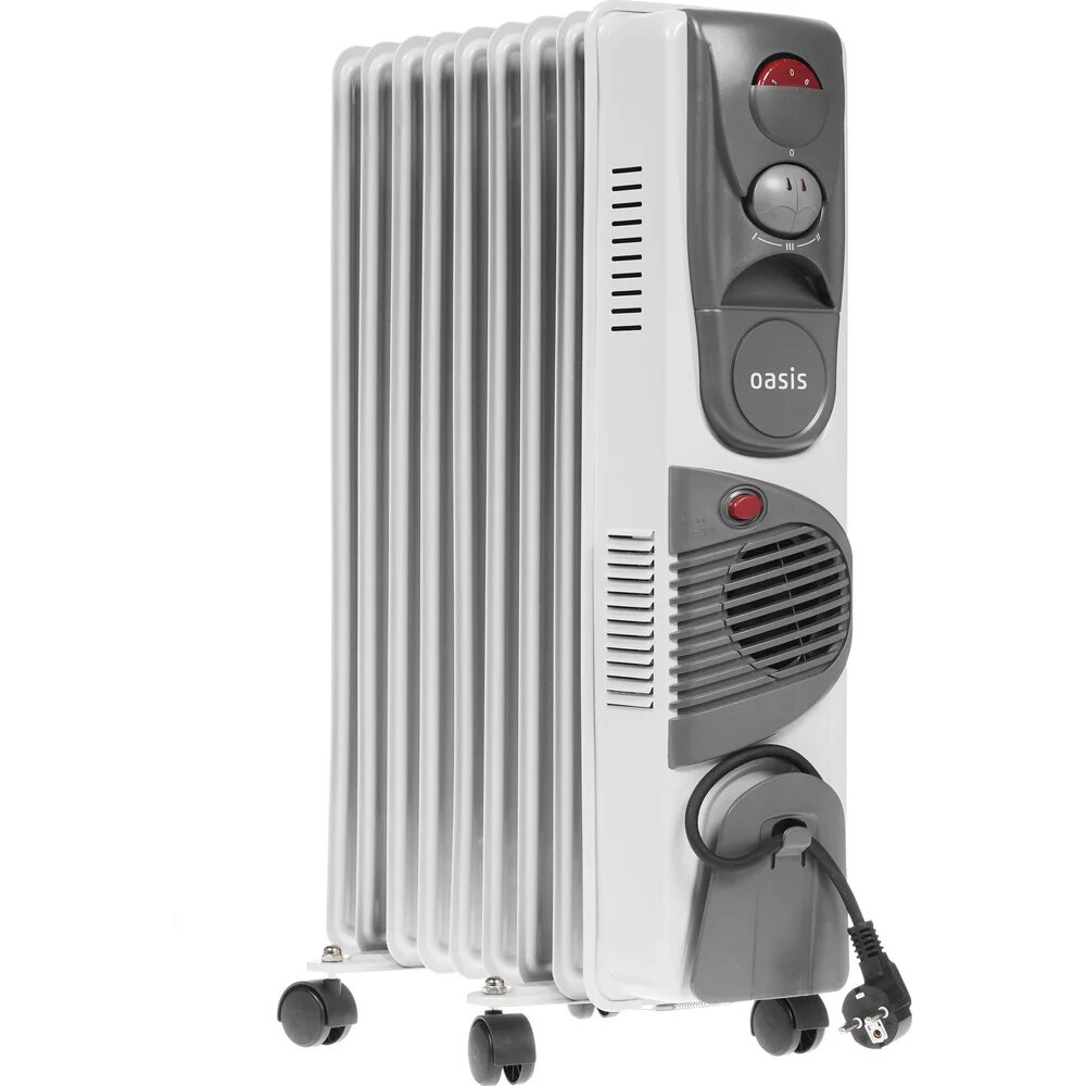 Масляный радиатор Oasis BВ-20Т для обогрева помещения с регулируемым термостатом и световым индикатором