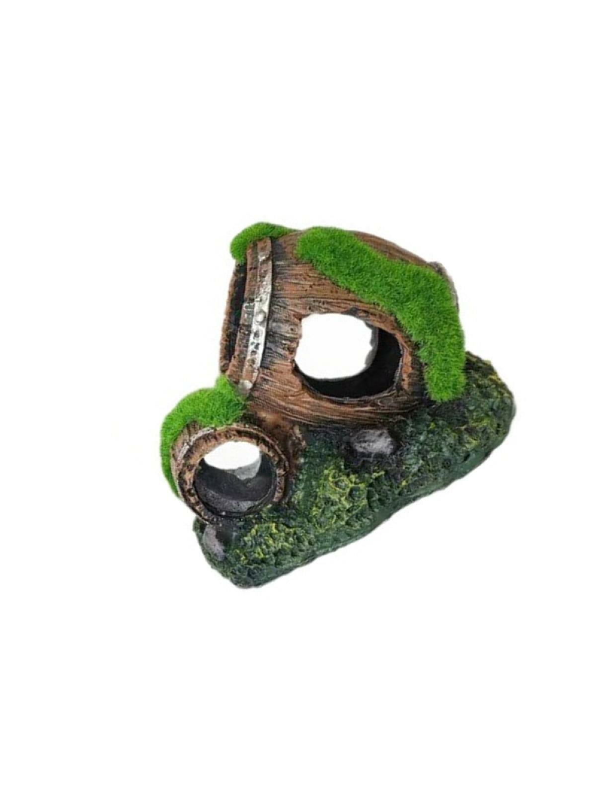 Покрытые мхом Бочки Рыбные Банки Ландшафтные Аксессуары Полимерные Декоры для Укрытия Рыб