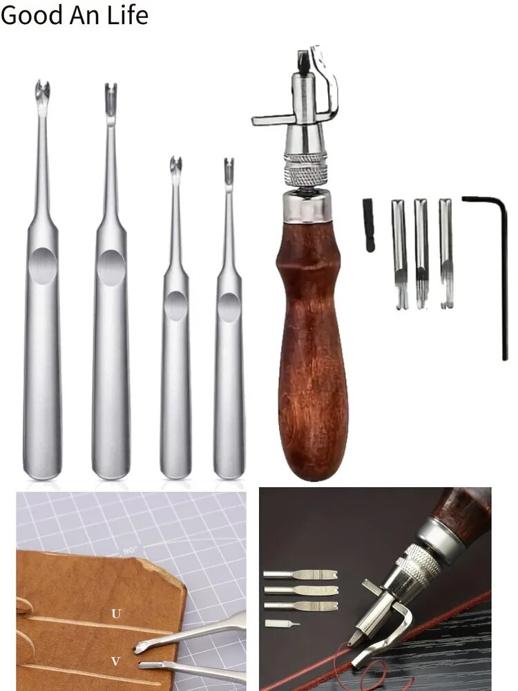 Канавкорез для кожи, Кромкорез канавкорез, Инструменты для обработки кожи